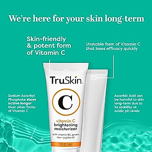 TruSkin Vitamin C Face Moisturizer for Women – Brightening, Anti Aging, Hydrating, Skin Wrinkle Cream – Vitamin B5, Vitamin E, Jojoba Oil, Aloe Vera & Green Tea, 2 fl Oz