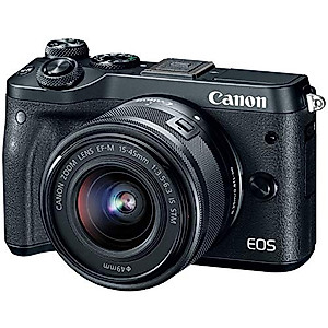 Canon EOS M6 (Black) EF-M 15-45mm f/3.5-6.3 is STM Lens Kit (Renewed)