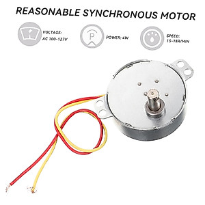 DOITOOL Synchronous Motor Electric Motors Reindeer Motor Slow Animated Pumpkins for Halloween Turntables Motorized Turntable Electric Synchron Motor Gear Copper Electric Fan to Rotate