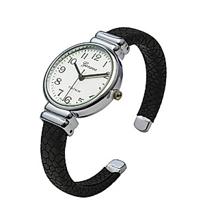 NYKKOLA Classic Small Face Crystal Bracelet Watches Snake Style Band Slim Case Women's Bangle Cuff Watch Quartz Wristwatch