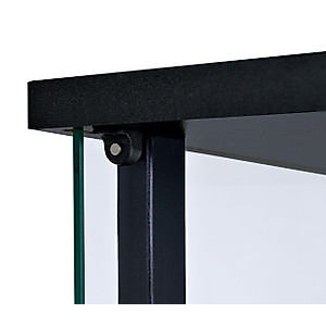 Coaster Home Furnishings Cyclamen 34-inch 3-Tier Clear Tempered Glass Curio Cabinet Display Case with Shelving Black 950179