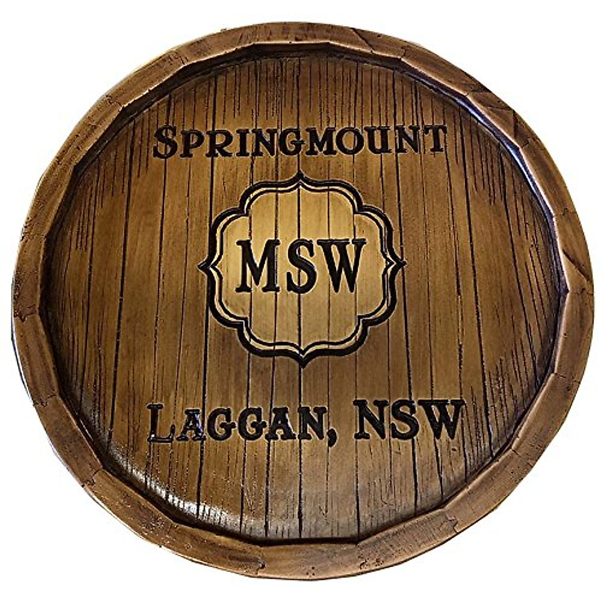 Wine Barrel Monogram and Personalized Lazy Susan