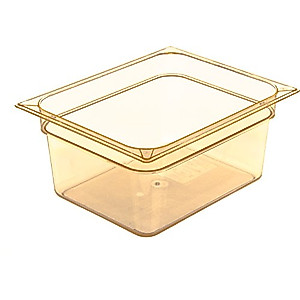 Carlisle FoodService Products 10422B13 StorPlus High Heat Food Pan, 6" Deep, Half Size, Amber