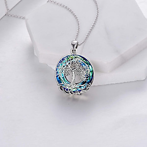 ONEFINITY Tree of Life Necklace for Mother's Day Gifts 925 Sterling Silver Crystal Tree of Life Pendant Necklace Tree of Life Jewelry for Mother and Women Gifts