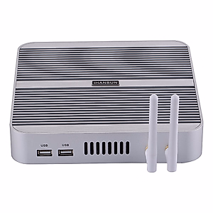 HUNSN Fanless Mini PC, Desktop Computer, HTPC, Kodi Box, Intel I3 7167U, Windows 11 pro or Linux Ubuntu, BM01, VGA, HDMI, 4 x USB3.0, 2 x USB2.0, LAN, 8G RAM 256G SSD