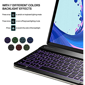 Qoosea for Samsung Galaxy Tab A7 Lite Bluetooth Keyboard Detachable Bluetooth Keyboard for Galaxy Tab A7 Lite 8.7 inch with Magnetically Wireless Bluetooth Keyboard Black