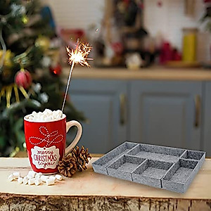 Welaxy Deluxe drawer organizers multi-purpose storage box junk bins for office home bathroom nightstand holder luxury 6-piece Style A (Gray)