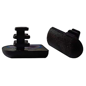 Sling Rail End Caps, Furniture Sliders, Fits Agio Brand Patio Furniture and Other Outdoor Furniture Brands, Half Oval, Pack of 16, Black