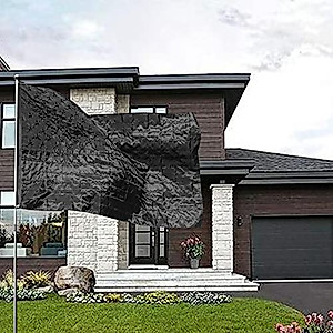 DZSM All Black American Flags 3x5 Ft,Solid USA Flag Double Sided with Embroidered Stars,Fade Proof Patriot United States America Banner Stitched Stripes,Blackout US for Outdoor,car,farm, F-001