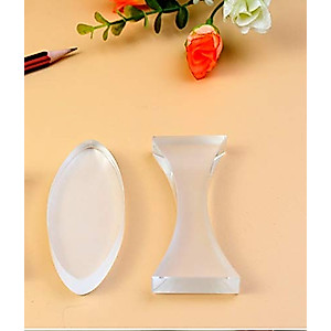 2 Piece Optical Glass Lens Concave Convex Set for Physics Teaching