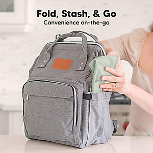 3-Pack Waterproof Baby Bibs for Eating - Lightweight Baby Bib with Food Catcher, Mess Proof Toddler Bibs, Waterproof Bibs for Baby Boys, Baby Girls, Feeding Bibs, Drool Bibs, Baby Food Bibs (Ocean)