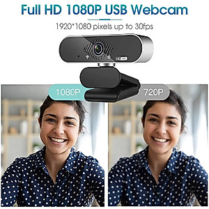 OITTIRA Webcam, 1080P Pro HD Webcam with Stereo Microphone, 110° Wide Angle, Privacy Cover, Tripod, for Conferencing, Live Streaming, Recording, Compatible with Skype/Zoom/YouTube【Upgraded Version】
