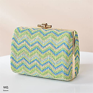 SEIJY Knitted Metal Women Vintage Style Small Clutch Purse Chain Shoulder Evening Bags Female Purse Bags