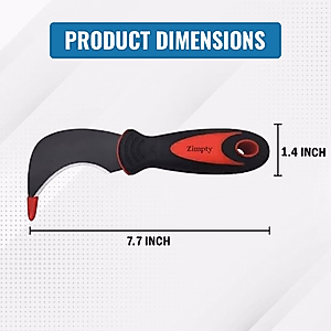 Zimpty ZY325 Tools Flooring Linoleum Knife with SK-5 Hardened Carbon Steel Blade and Soft Non-Sticky Rubber Handle for Cutting Carpet, Vinyl Flooring, Linoleum, Wallpaper (1)