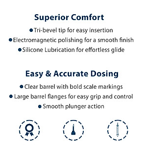 UltiCare Insulin Syringes 1/2 mL - 31G x 8mm 100 Count Box