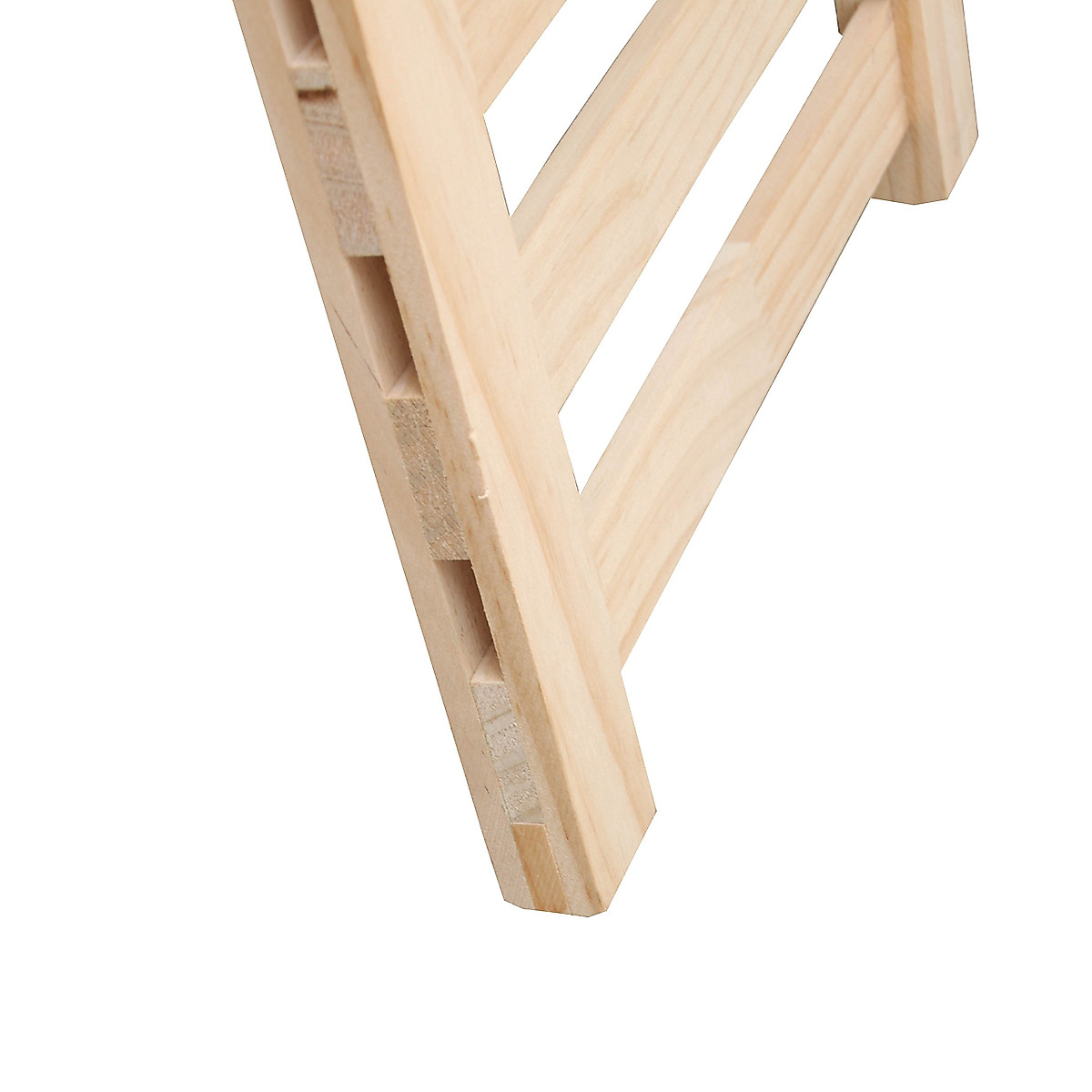 FixtureDisplays® 45.6" x 57.0" x 13" Wooden Retail Shelving Unit w/ 3 Shelves, A-Frame Design - Pine Wood 19403