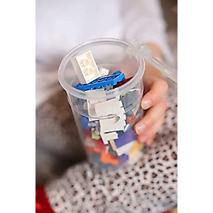 SmartJars® Pegboard Organizer Accessories Storage Jars, Pegboard Jars for Garage Organization, Craft Room, or Pantry, Pegboard Bins with Lids, Pegboard Wall Organizer, Organizer Pack of 12 (White)