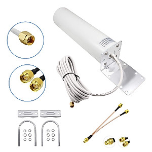 High Gain 10dBi SMA Male Wide Band 3G/4G LTE Modems, Routers, & Cell Boosters Omni-Directional Outdoor Fixed Mount Antenna for Verizon, AT&T, T-Mobile Mobile Cell Phone 4G LTE Router, Eifagur