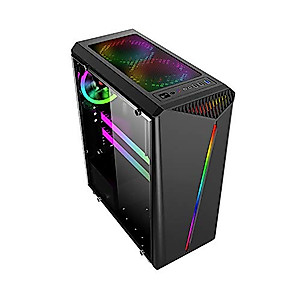 Bgears b-Vigor RGB Mid Tower with Front RGB Light and Side Tempered Glass (Fan Sold Separately))