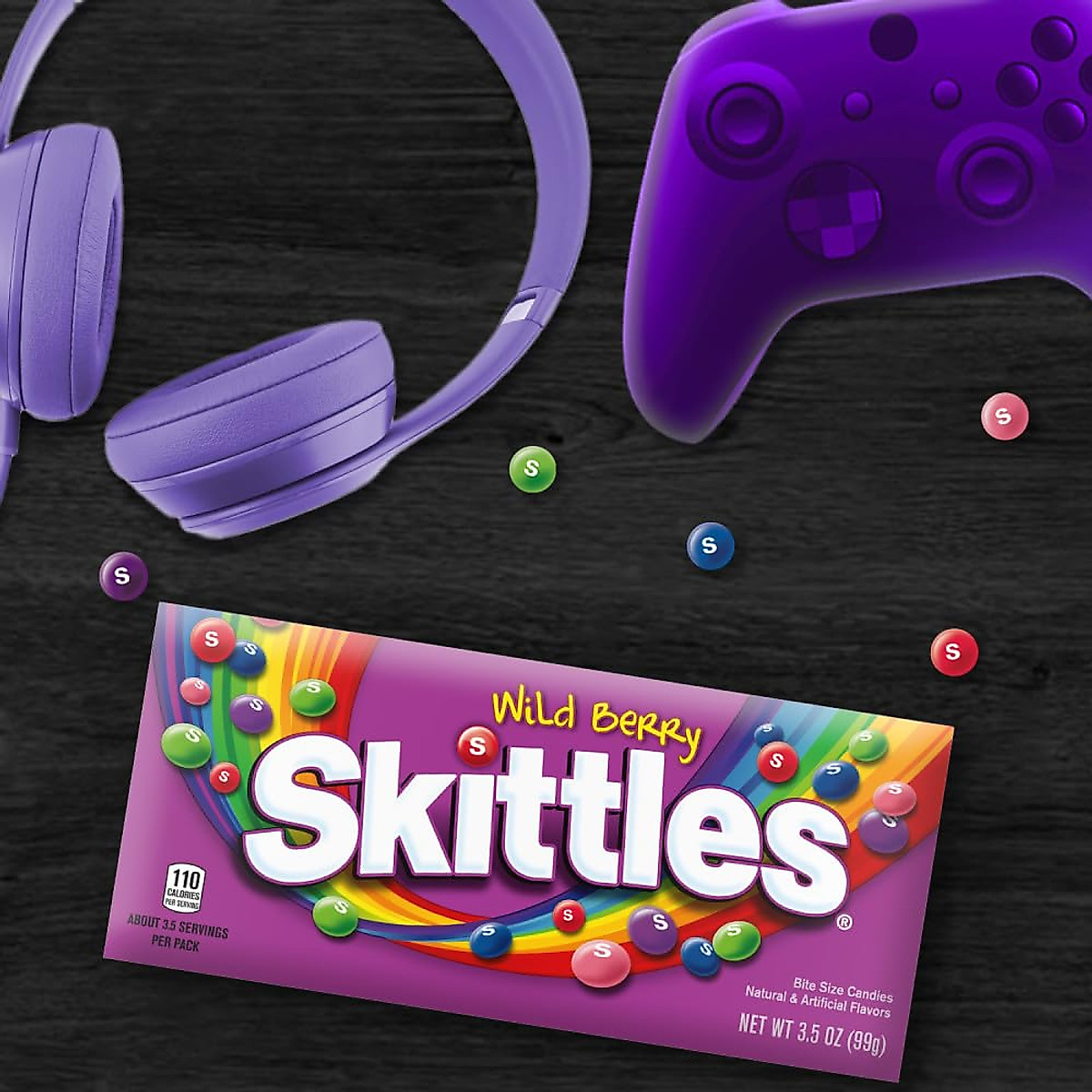 SKITTLES Wild Berry Chewy Candy Theater Box, 3.5 oz Box (Pack of 12)