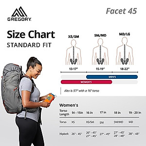 Gregory Mountain Products Women's Facet 55, Sunset Grey, Medium