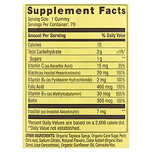 Vitamin B for Adults with Vitamin B6, B12, C, Biotin, Niacin, Folic Acid, Vegan - Vegetarian - Energy, Spring Va, Gummy