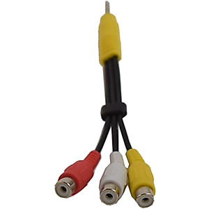 LG # EAD61273106 Composite Cable Adapter for Audio Video AV TV VCR Converts RCA Coaxial Connectors (Red/White/Yellow) to 3.5mm Plug
