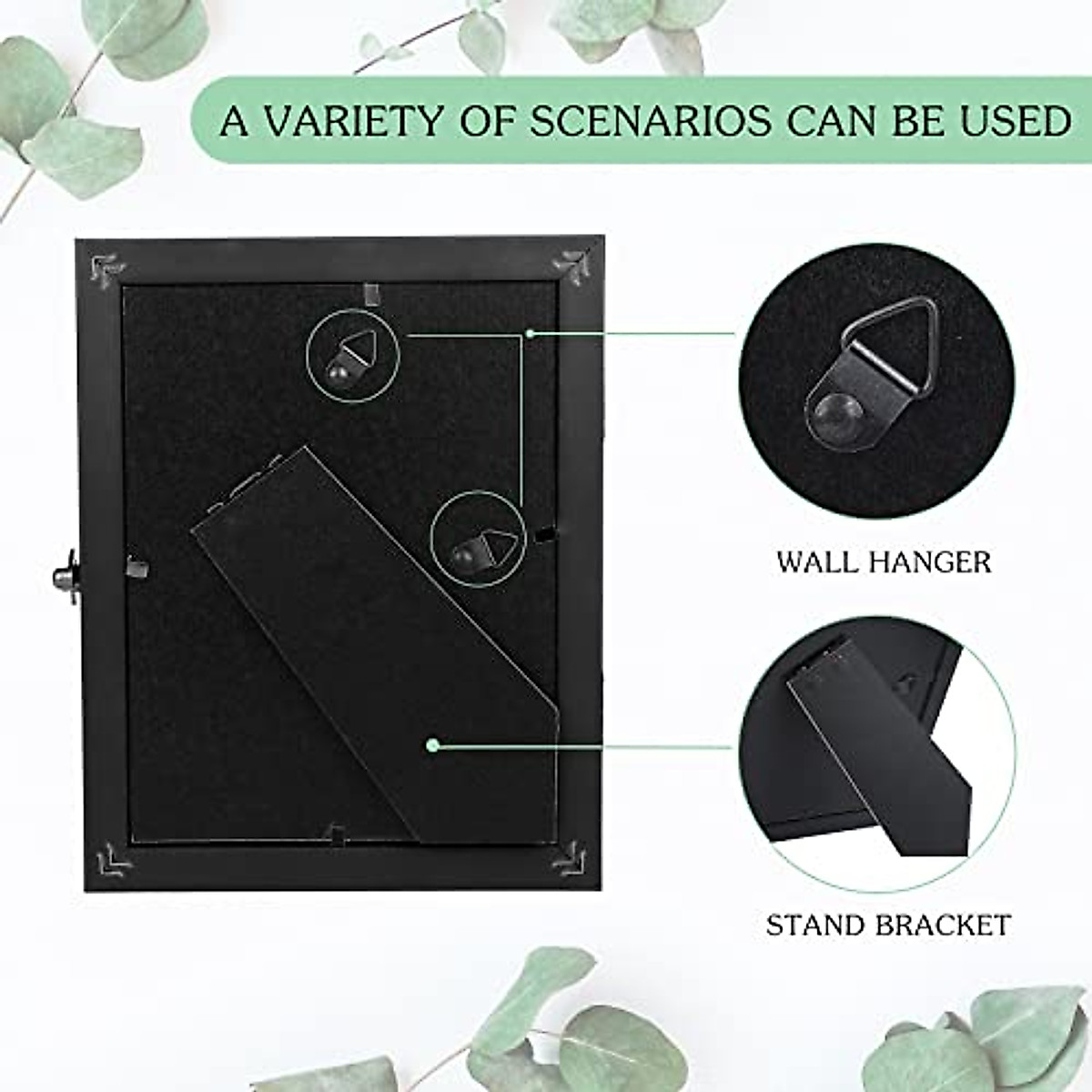 2 Pcs Insect Display Case Collection Shadow Boxes Butterfly Box with Clear Top EVA Foam Pinning Board and 300 Pcs 3 Sizes Insect Pins Insect Pinning Kit for Specimen, 7.87 x 6.3 x 2.05 Inch (Black)