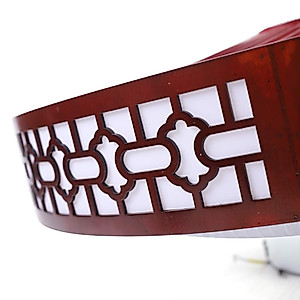 22-Inch Ceiling Fan LED Ceiling Lamp Solid Wood Dimmable 64W with Remote Control 3 Wind Speeds Dimmable 3 Bedroom Colors Ceiling Fan for Tool Room Store Room and Garage