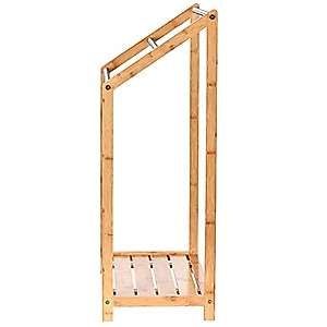 ToiletTree Products Bamboo Towel Rack Holder for Bathrooms (3 Tier) - Freestanding Beach Towel & Poolside Rack with Bottom Storage Shelf – Organizer for Bath, Hand Towel, Wash Cloths