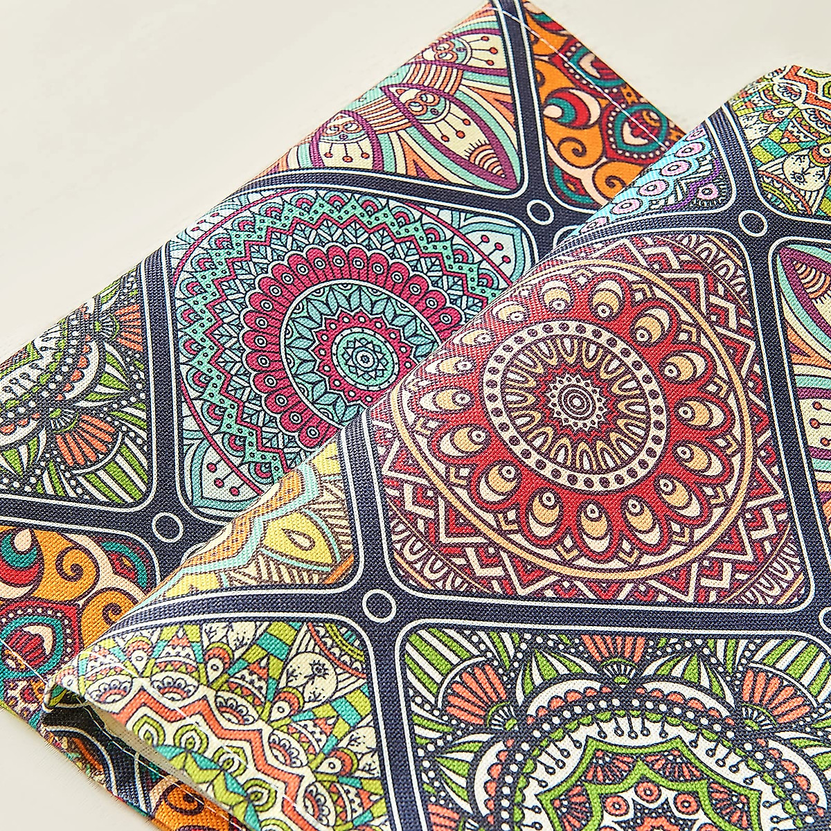 LilyCat Boho Bohemian Table Runner 90 inches Long, Vintage Farmhouse Table Runners for Coffee Table Dining Room Table Bedroom Party Holiday 13 x 90 inches