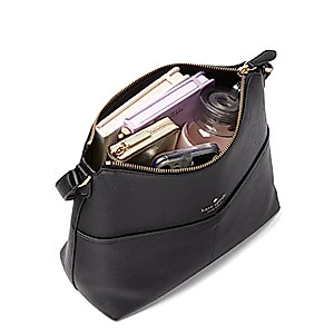 Kate Spade Bailey Textured Leather Shoulder Bag Purse Handbag (BLACK)