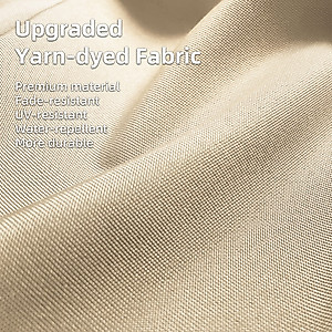 PURPLE LEAF 12' X 16' Outdoor Pergola with Retractable Canopy Aluminum Shelter for Porch Garden Beach Sun Shade Pavilion Grape Trellis Grill Gazebo Modern Backyard Deck Metal Patio Pergola Beige