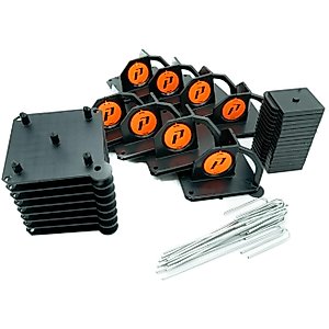 PUCS Elite Package - 3 in 1 Cornhole Board Stabilization System - Keeps Cornhole Boards in Place & Level - Safe & Suitable for Virtually Any Cornhole Game Playing Surface - Made in The USA