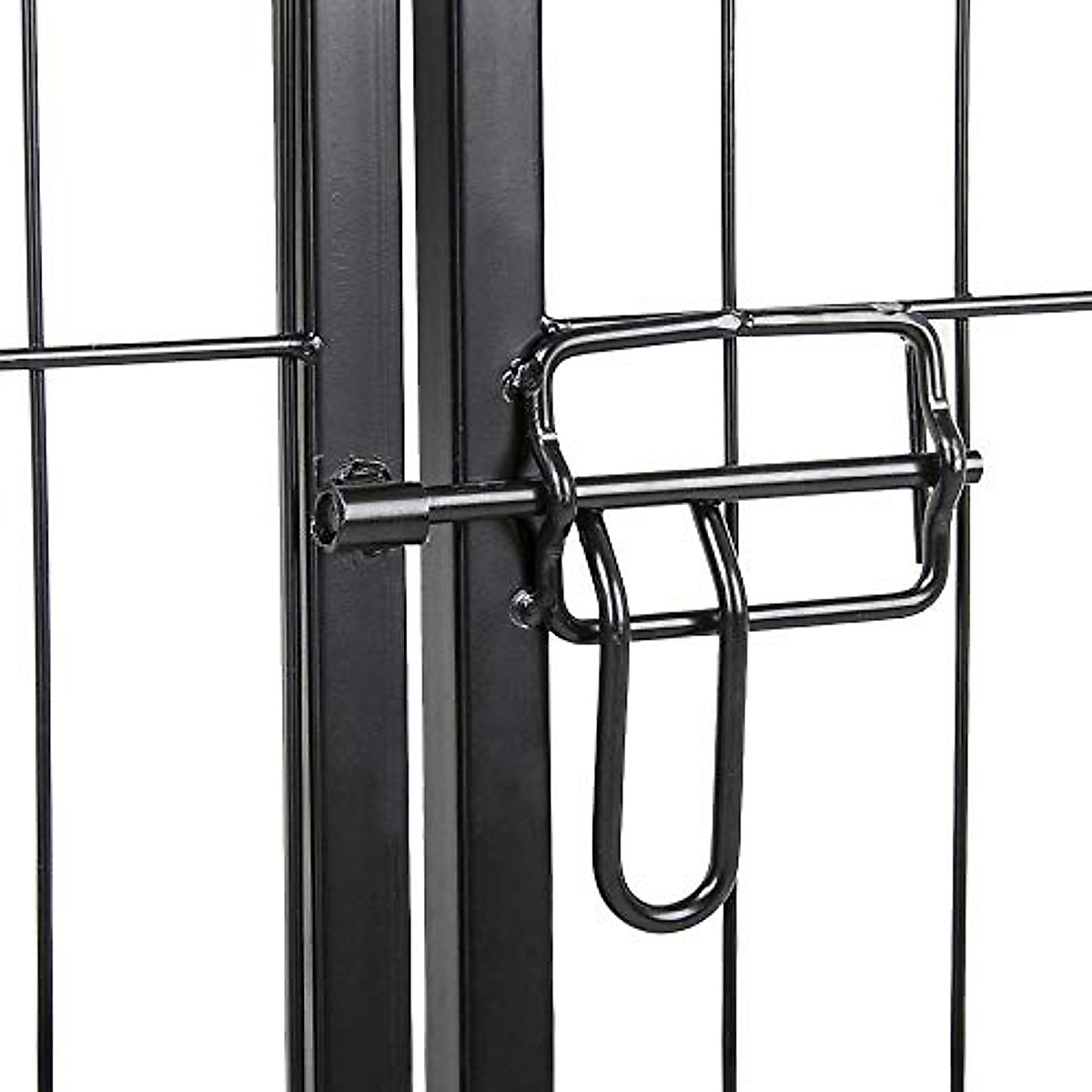 Yaheetech Foldable Pet Pen Playpen Play Yard - 32 inch 18 Panel Portable Small Animal Playpen Metal Exercise Barrier Fence w/Door Outdoor Indoor Black