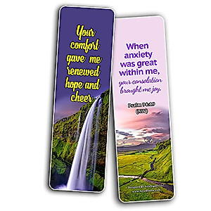 Powerful Bible Verses Bookmarks - God is in Control (30 Pack) - Handy Powerful Bible Verses About God is in Control Bible Texts