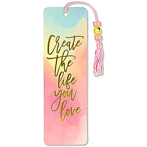 Watercolor Sunset Beaded Bookmark