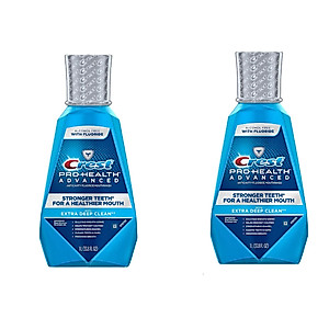 Crest Pro-Health Advanced Anticavity Fluoride Mouthwash/Rinse, Alcohol Free, 1 Liter (33.8 fl oz) - Pack of 2