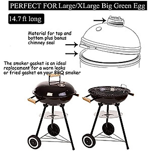 High Temp Gasket Replacement,High Heat BBQ Gasket Tape Self Stick Felt 14.7ft Long, 7/8" Wide, 1/8" Thick