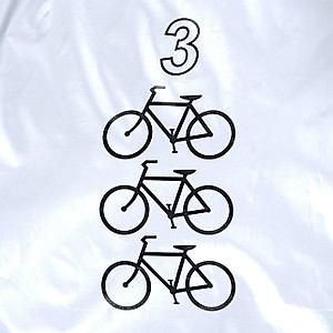 Maveek Bicycle Cover for 3 Bikes Waterproof Outdoor Storage Cycle Protection UV Rain Snow Proof Tarp Tent Shed for Bikes All Weather Dust Dirt Resistant Winter Summer Indoor Garage (Sliver/Black)