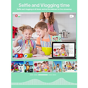 Digital Camera, FHD 1080P Kids Camera with 32GB SD Card 16X Digital Zoom Portable Small Camera, Compact Point and Shoot Camera Mini Digital Camera for Teens Kids Boys Girls Students Seniors - Green