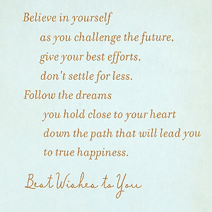 Hallmark Graduation Card (Path to True Happiness)