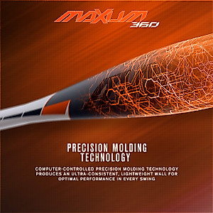 EASTON MAXUM 360 -3 BBCOR Baseball Bat, 2 5/8 Barrel, 32/29, BB20MX