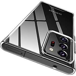 Rayboen Case for Samsung Galaxy Note 20 Ultra, Crystal Clear Shockproof Non-Slip Protective Cover, Hard PC Back & Soft TPU Frame Slim Fit Phone Case for Galaxy Note 20 Ultra 5G