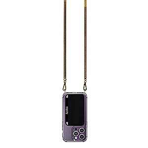 Keebos Crossbody Phone Case with Convenient Detachable Chain and Cardholder Wallet for iPhone 11 Pro Max Gold