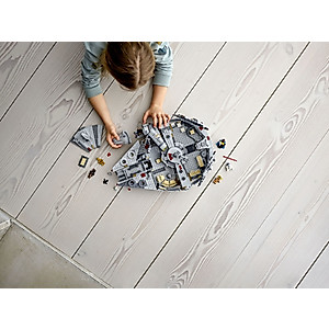 LEGO Star Wars Millennium Falcon 75257 Building Set - Starship Model with Finn, Chewbacca, Lando Calrissian, Boolio, C-3PO, R2-D2, and D-O Minifigures, The Rise of Skywalker Movie Collection