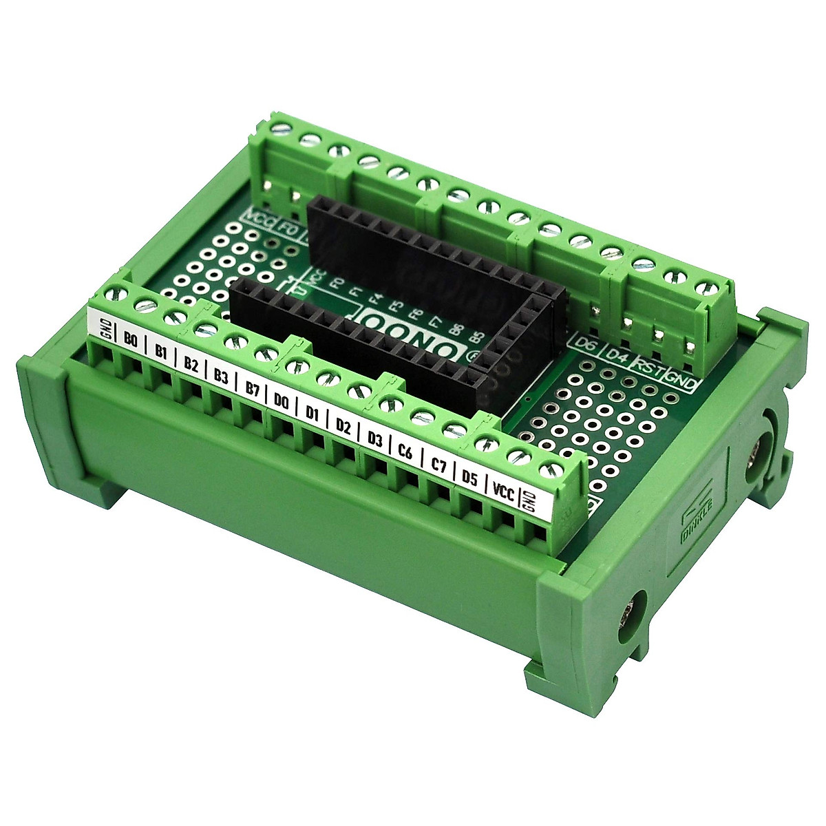 Terminal Block Breakout Board Module for Teensy 2.0, DIN Rail Mount Version