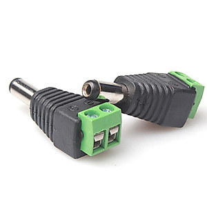 DeguangXin 20 Pairs 12V Male + Female 2.1x5.5MM DC Power Jack Plug Adapter Connector for CCTV Camera and LED Strip Light