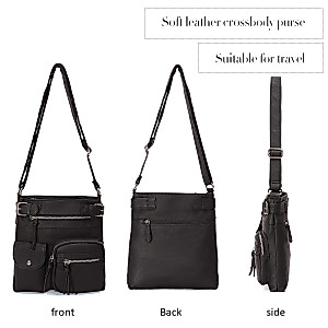 KL928 Crossbody Purses for Women Shoulder Bag (Black-2)