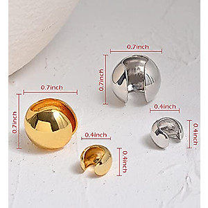 L'VOW CyberPunk Non-Piercing Ear Cuff Irregular Jewelry Cyborg Earring Cartilage Clip Accessories for Unisex(Style2-Silver-big)